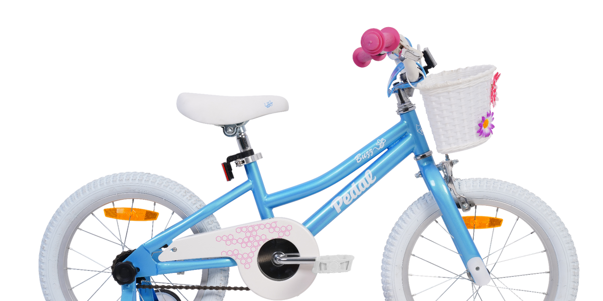 Pedal Buzz Steel Kids Bike Light Blue Pedal Pedal Bikes